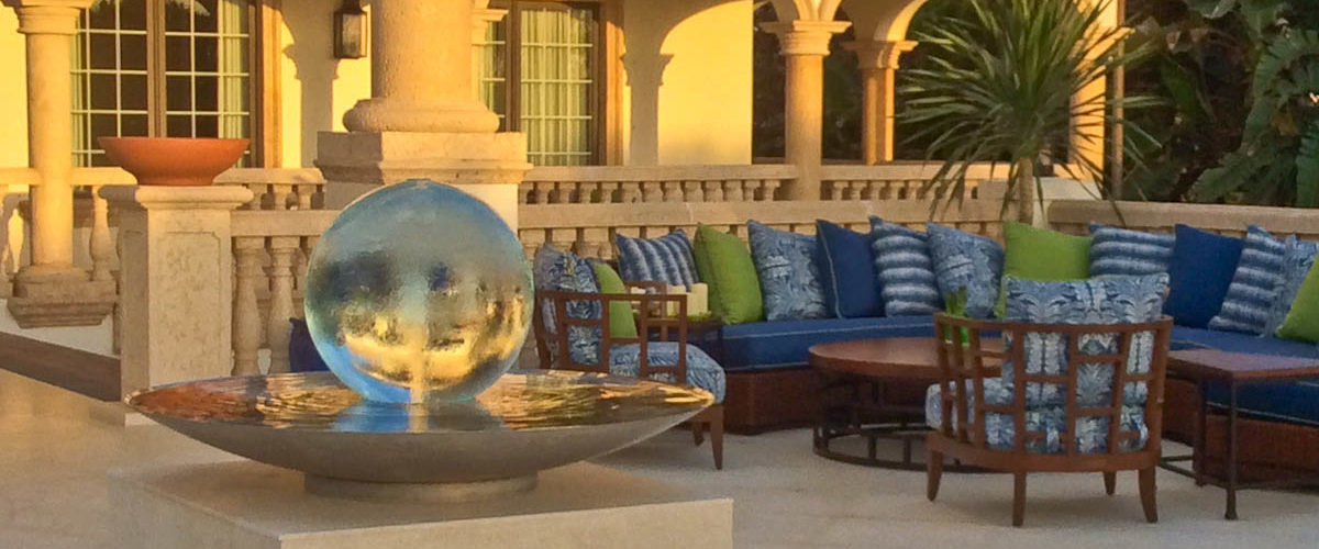 Aqualens Sphere Fountain in Melbourne Beach, Florida - Allison Armour ...